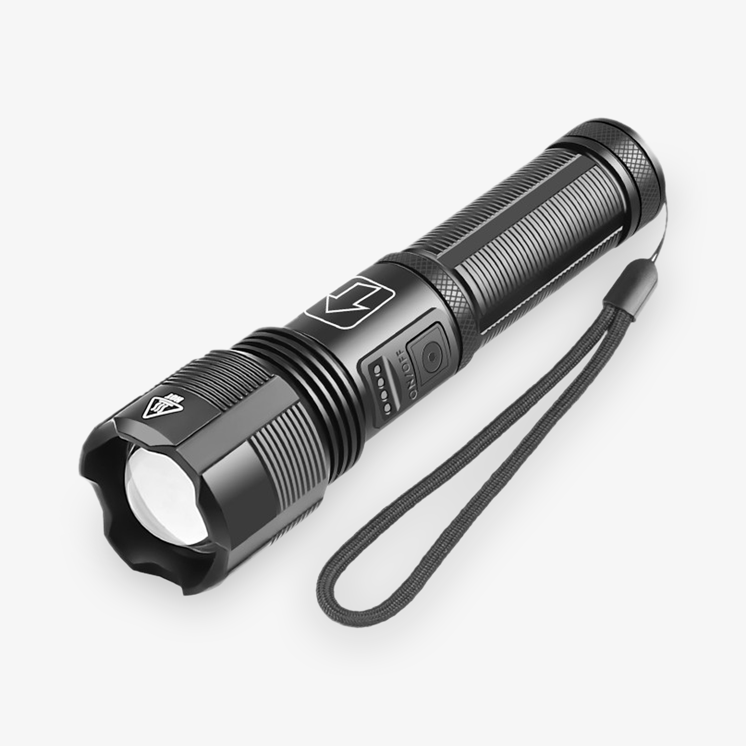 Rechargeable USB LED Zoomable Flashlight, 3000 lumens, including 1x Li ...